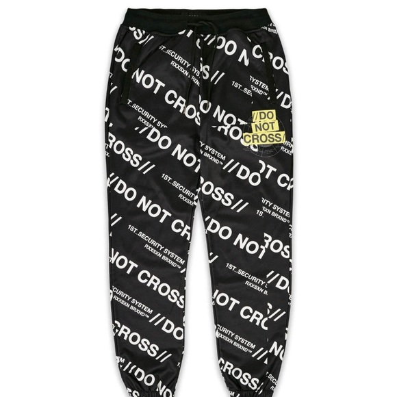 Reason | Pants | Mens Reason Do Not Cross Allover Print Jogger | Poshmark